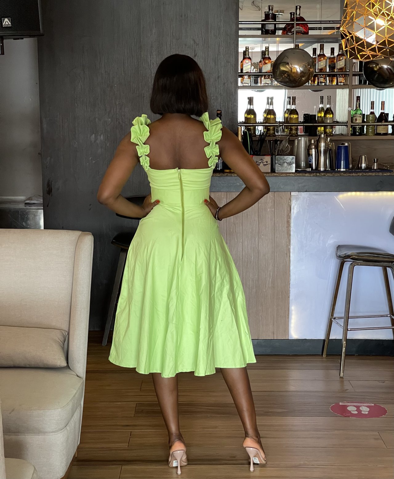 SELENA midi dress in Lemon – Shop Enadia